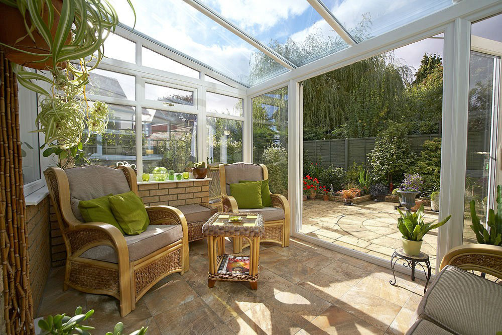Modern Lean-To Conservatories | Buy now, pay nothing for a year | EYG